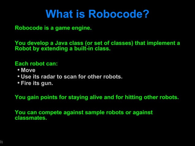 Introduction to Robocode | PPT