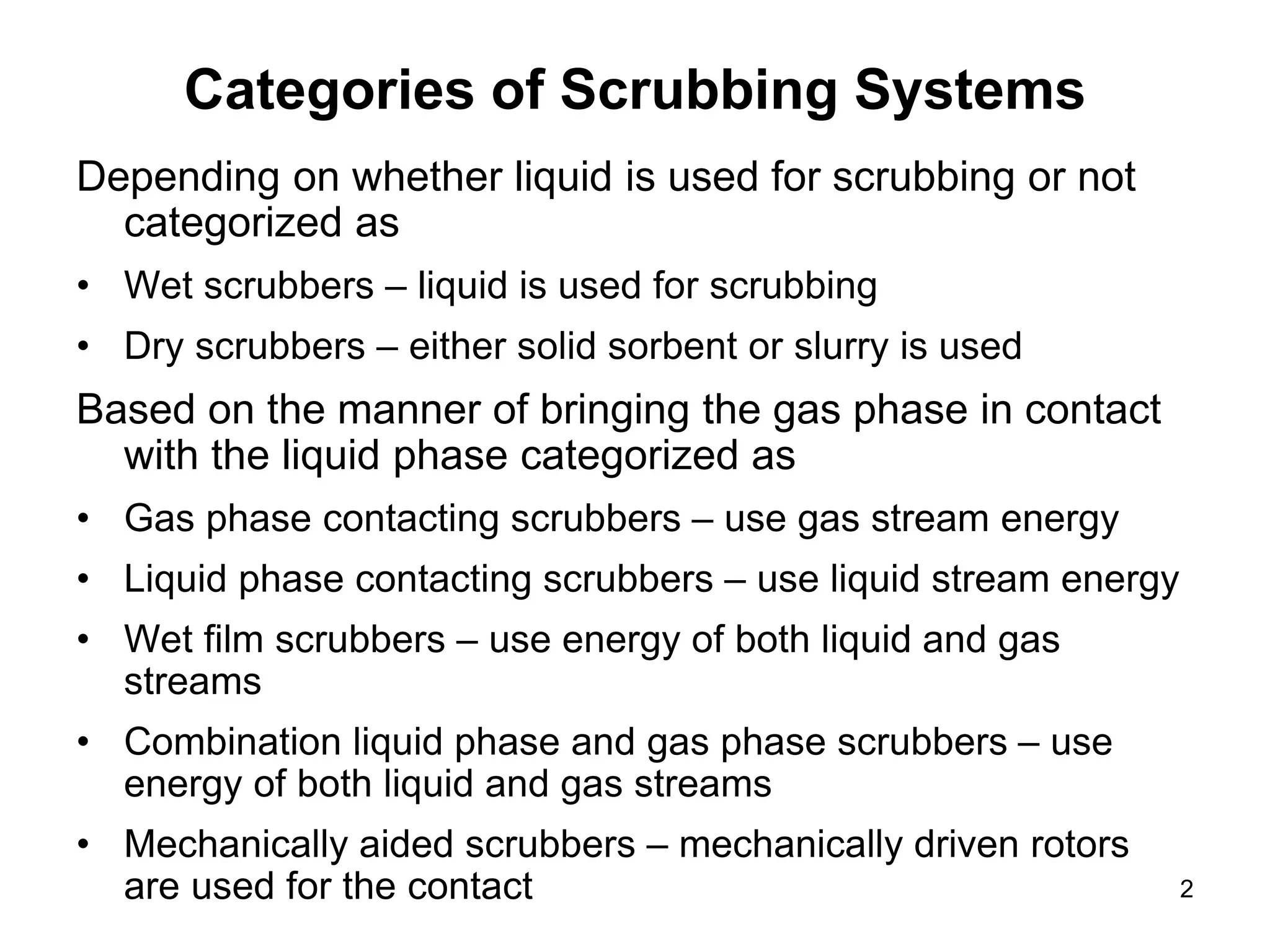 Scrubbing Systems | PPTX