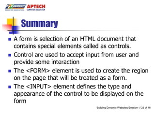 04. session 04 working withformsandframes | PPT | Free Download