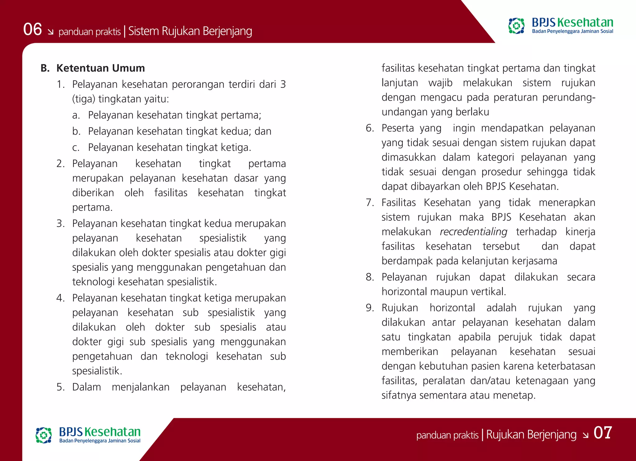 Buku Panduan Praktis BPJS Kesehatan - Sistem Rujukan Berjenjang | PDF