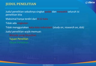 Riset Teknologi Informasi Paper Review Presentation I | PDF