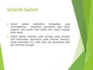 pemrograman socket pada jaringan komputer | PPTX