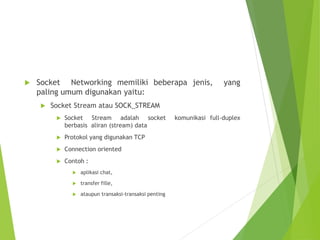 pemrograman socket pada jaringan komputer | PPTX