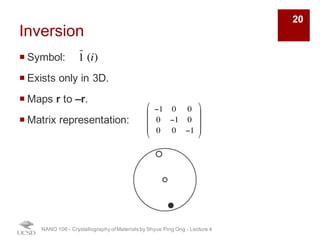 UCSD NANO106 - 04 - Symmetry in Crystallography | PDF