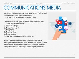 The Means of Communication | PPTX