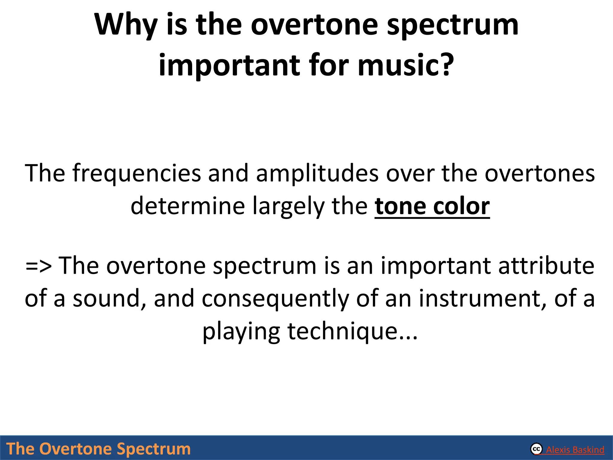 The Overtone Spectrum | PPT