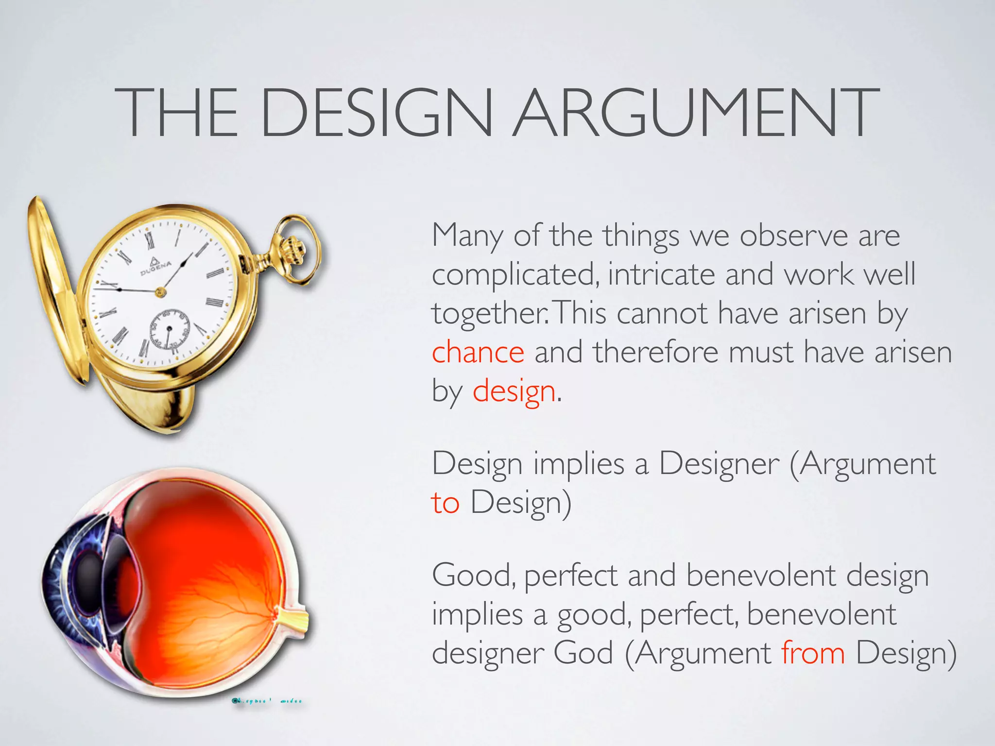 The Design Argument | KEY