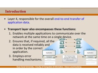 Network Fundamentals: Ch4 - Transport Layer | PPTX
