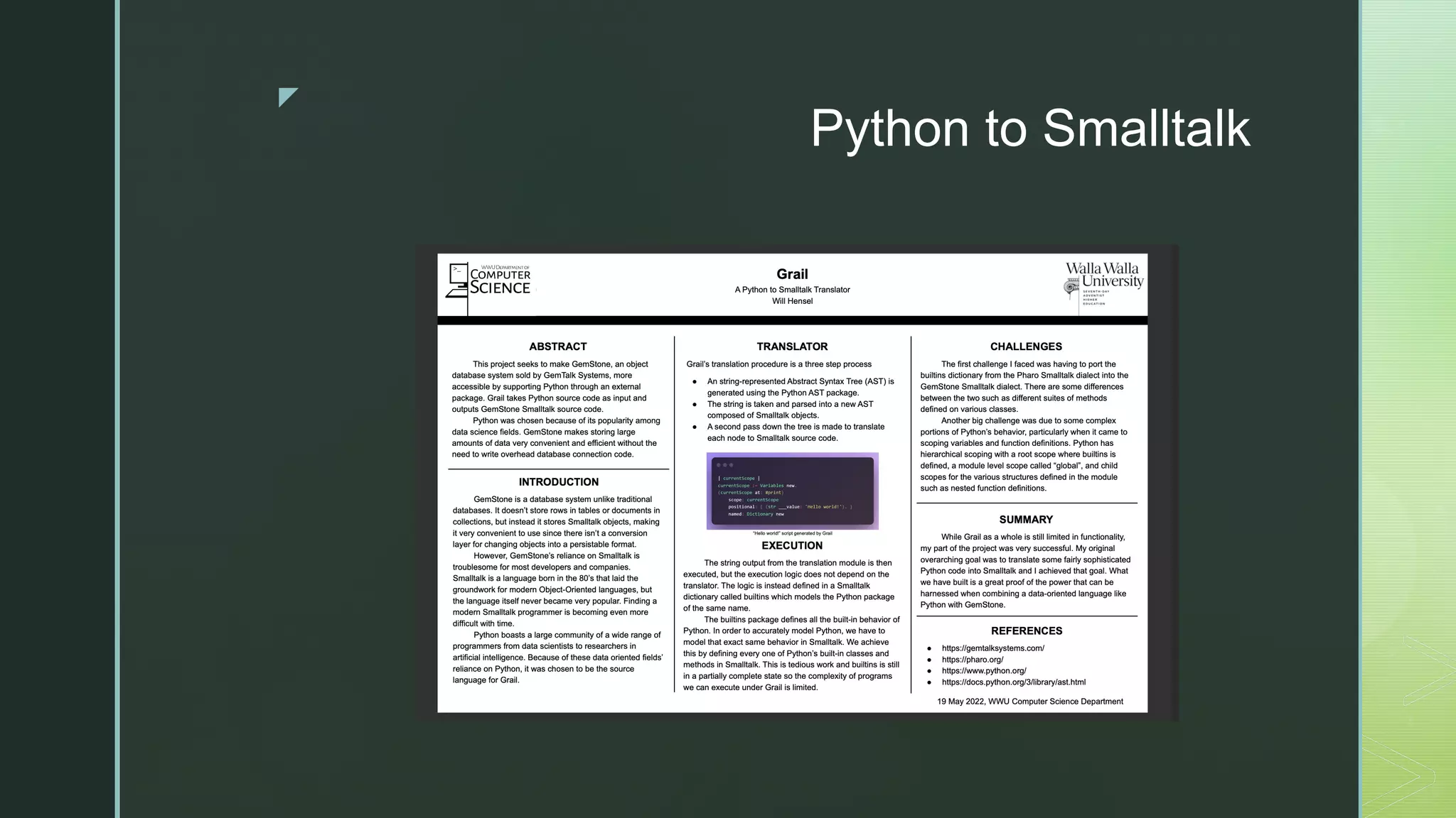 A VS Code Extension for GemStone/S | PPT