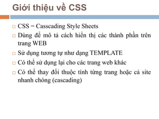 CSS Căn bản | PDF