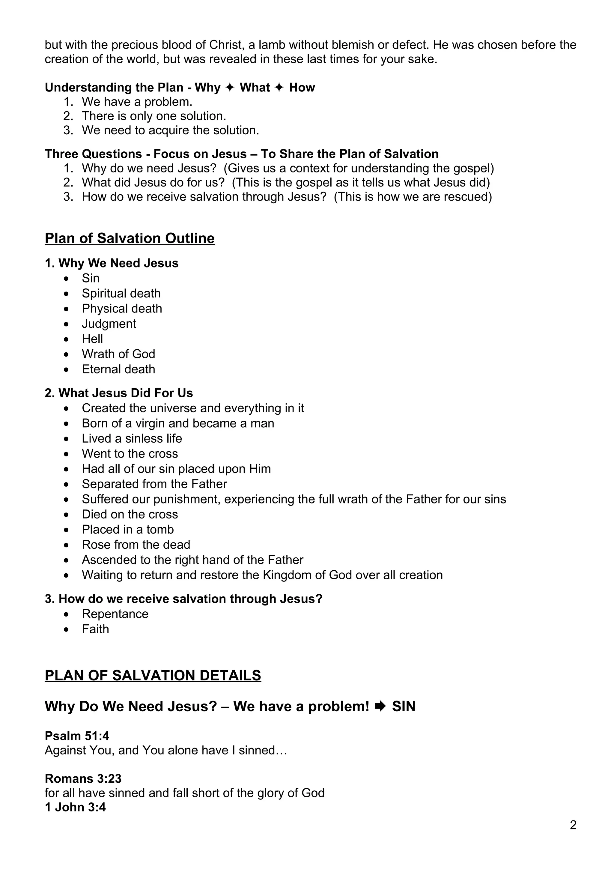 04. What is the Plan of Salvation Notes (A4 sized) | DOC