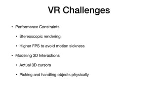 Virtual Reality in Pharo: Challenges and Demo | PPT