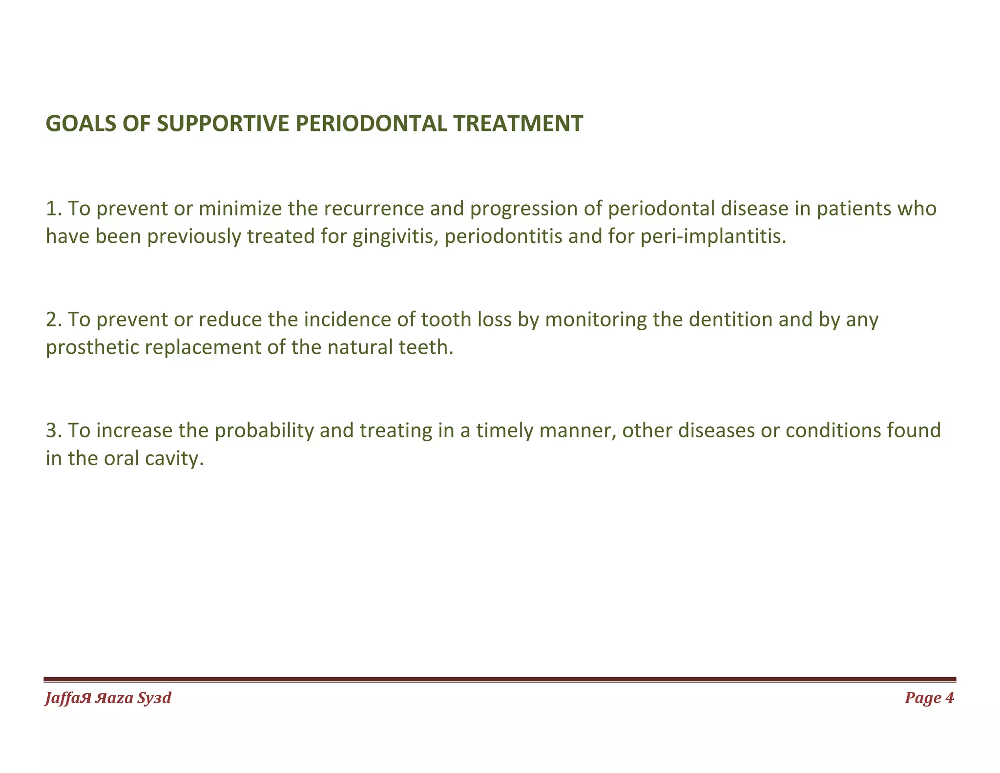 040.maintenance phase (Supportive Periodontal Therapy) | PDF