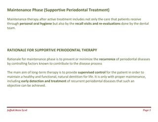 040.maintenance phase (Supportive Periodontal Therapy) | PDF