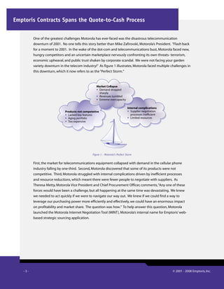 Motorola Reinvents its Supplier Negotiation Process Using Emptoris and ...