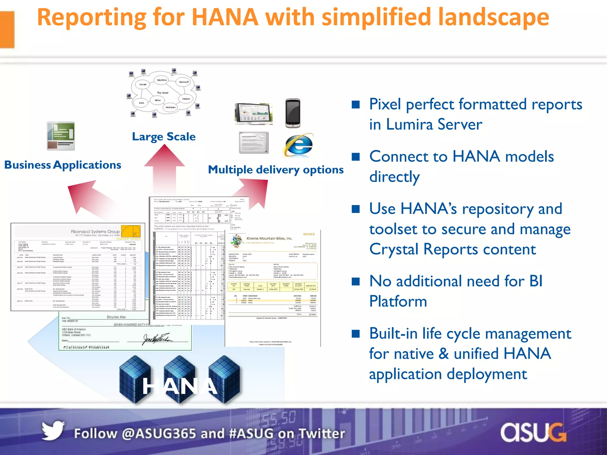 SAP Crystal Reports & SAP HANA - Integration and Roadmap | PDF