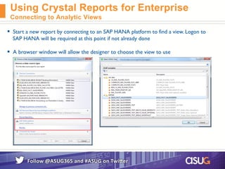 SAP Crystal Reports & SAP HANA - Integration and Roadmap | PDF