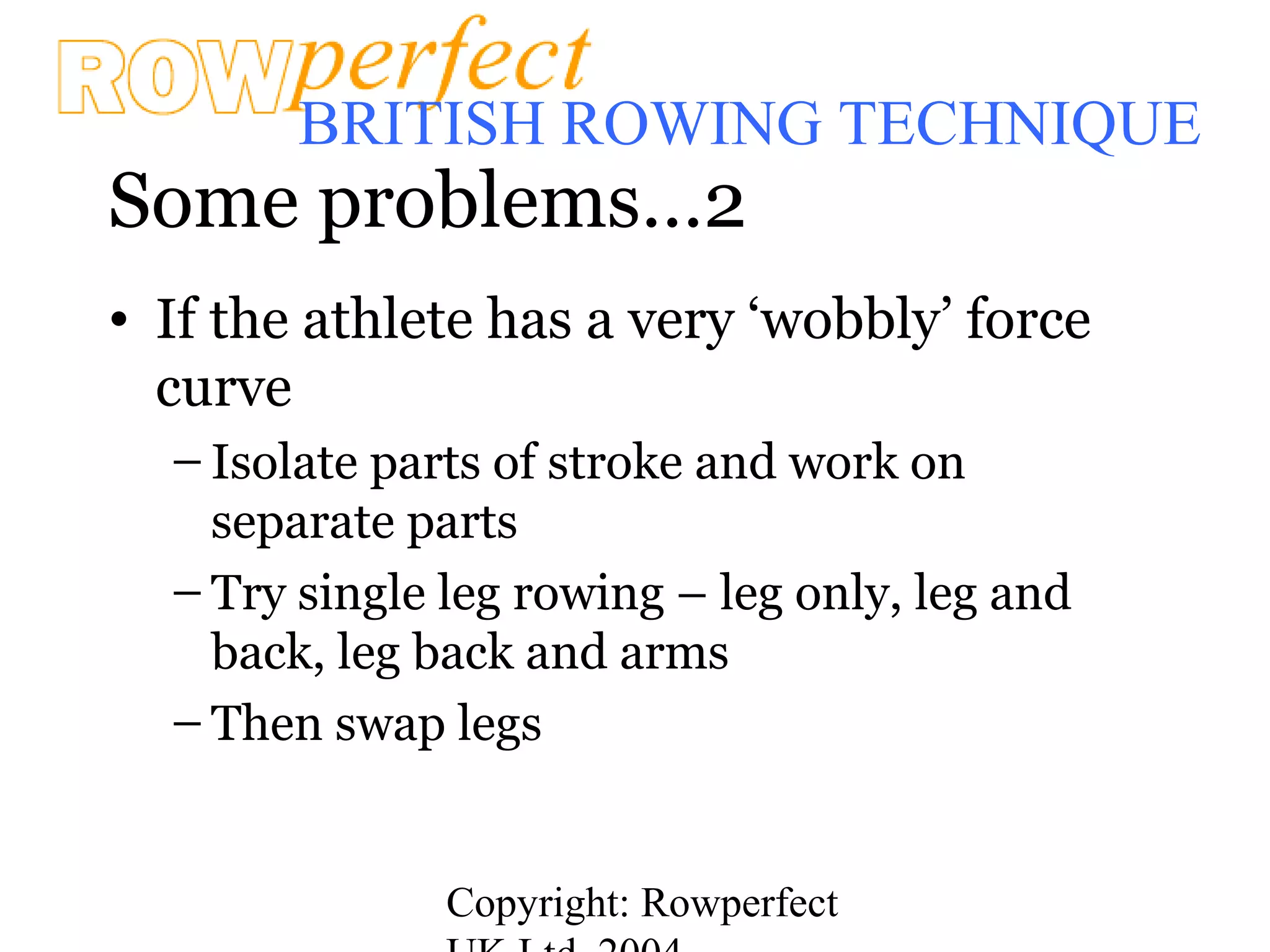 Rowperfect force curves for British rowing technique | PPT