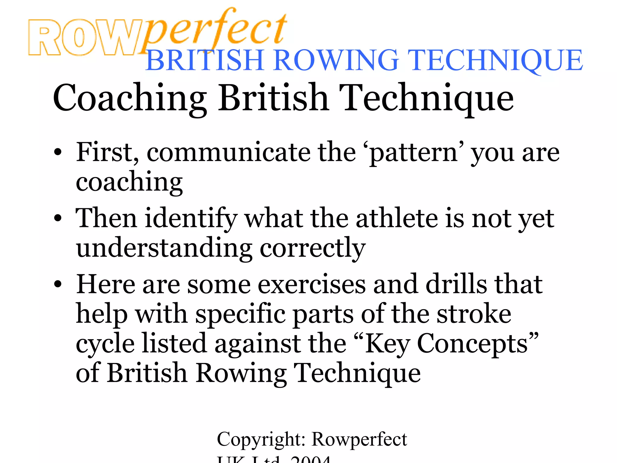 Rowperfect force curves for British rowing technique | PPT