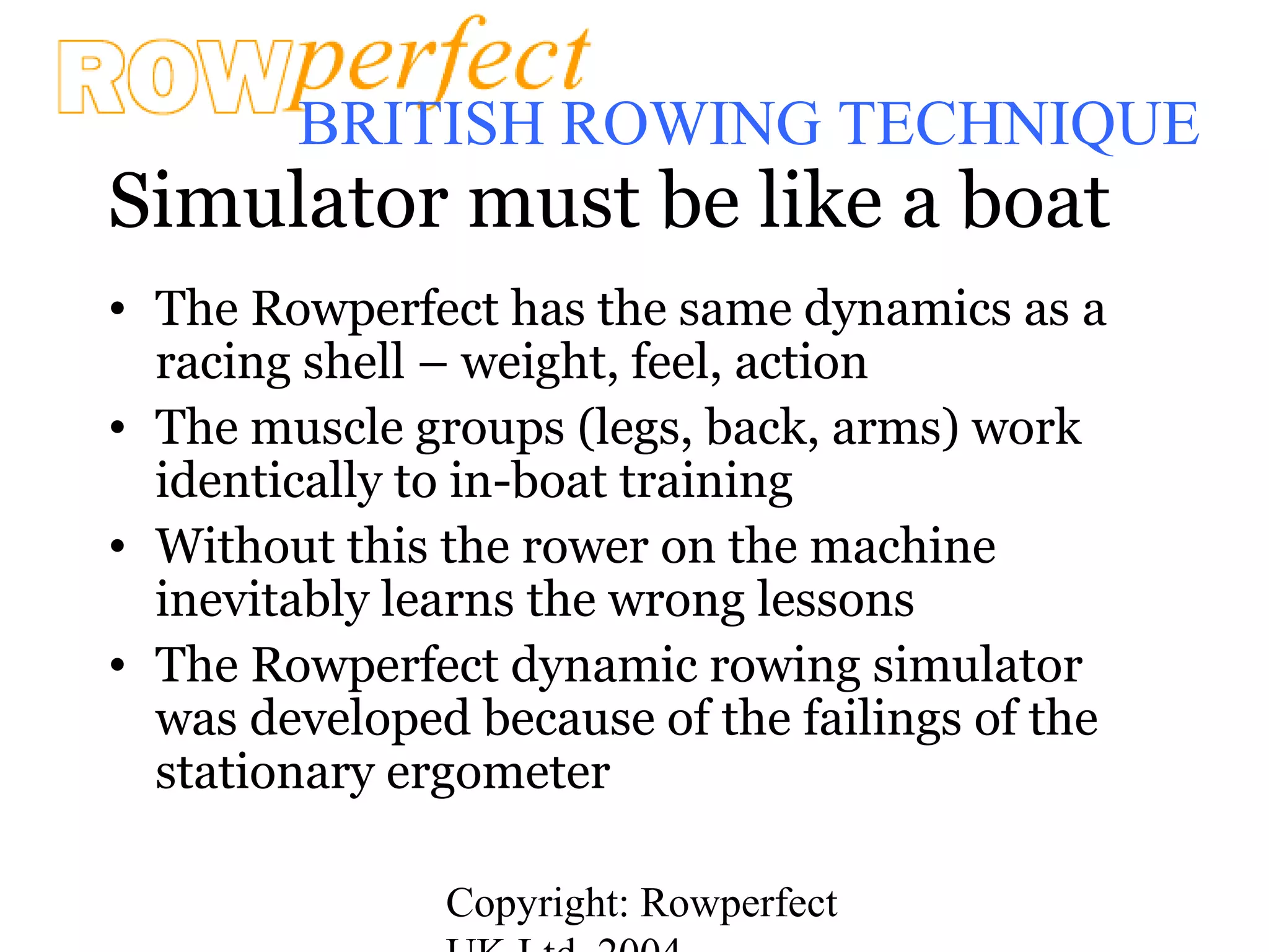 Rowperfect force curves for British rowing technique | PPT