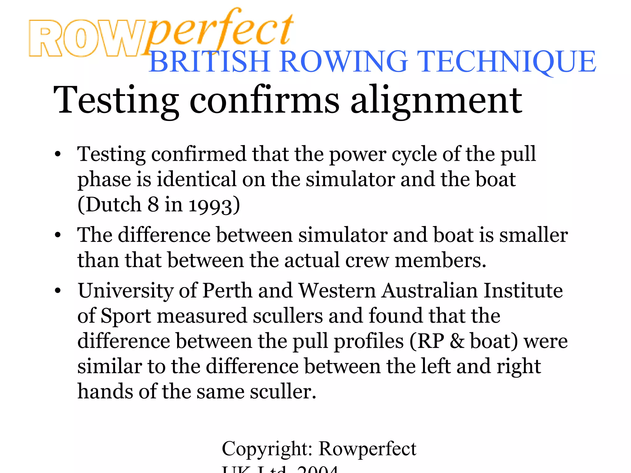 Rowperfect force curves for British rowing technique | PPT
