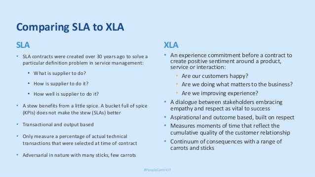 SLA to XLA Workshop, Edinburgh 2019