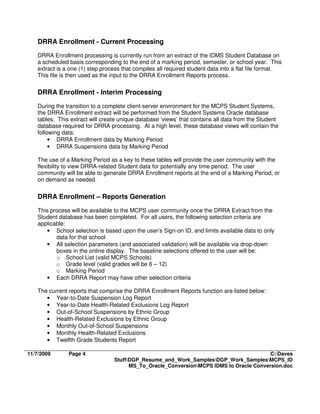 MCPS_IDMS_to_Oracle_Conversion | PDF | Databases | Computer Software ...