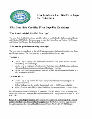 EPA LEAD Certification | PDF