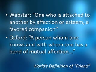 What Is A Friend | PPT