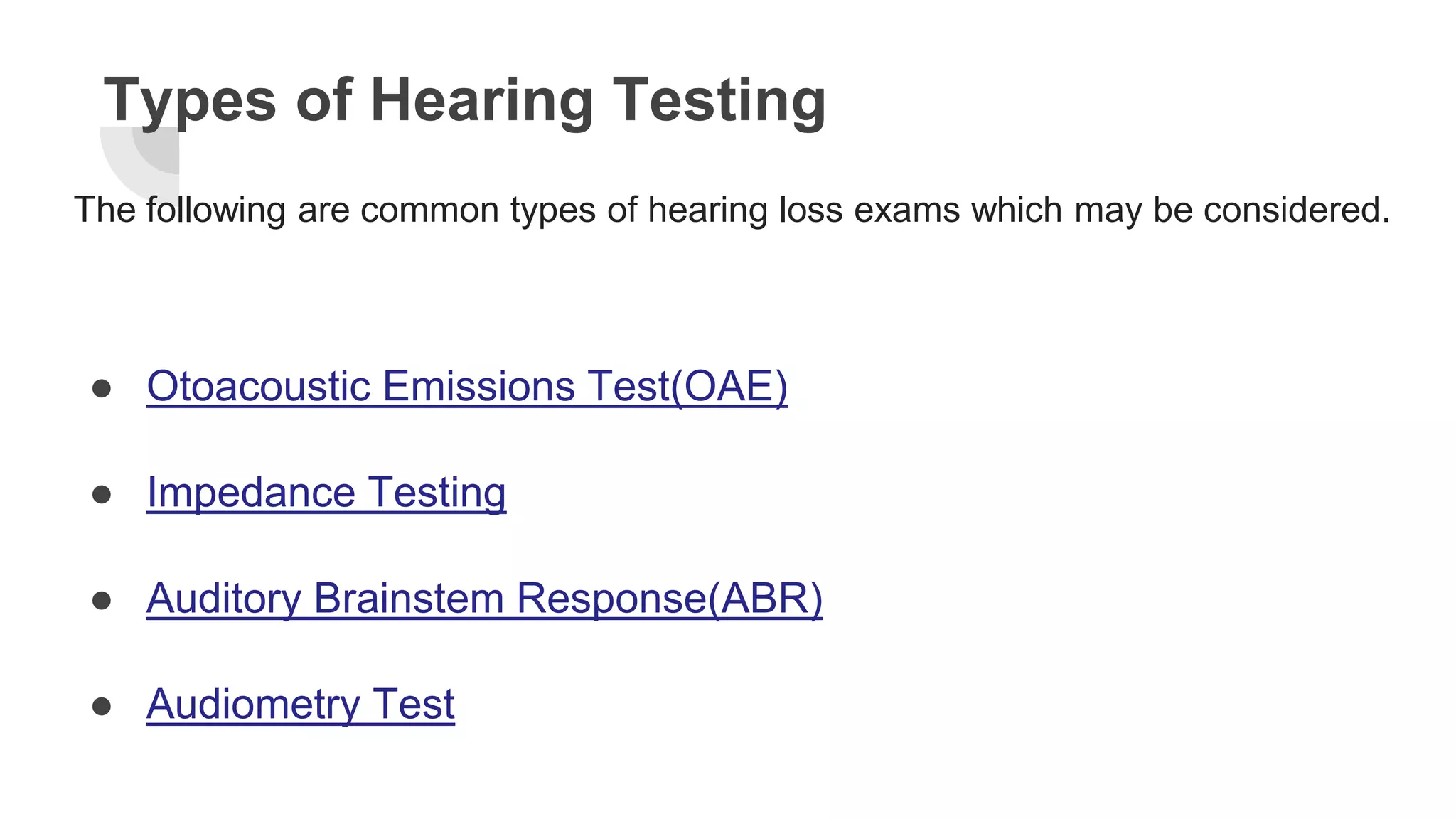 Types of Hearing Test | PPTX