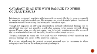 Topic : Retinal Conditions and Ocular Trauma | PPT