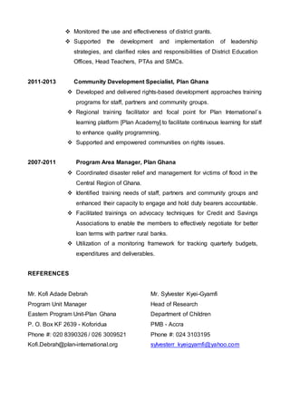 CV for Joseph Assan-Nov 2015 | DOCX