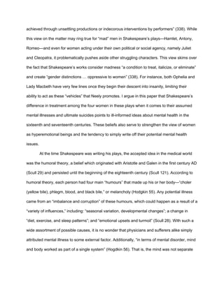 “Mere Madness”- A Study of the Portrayal of Women’s Mental Health in ...