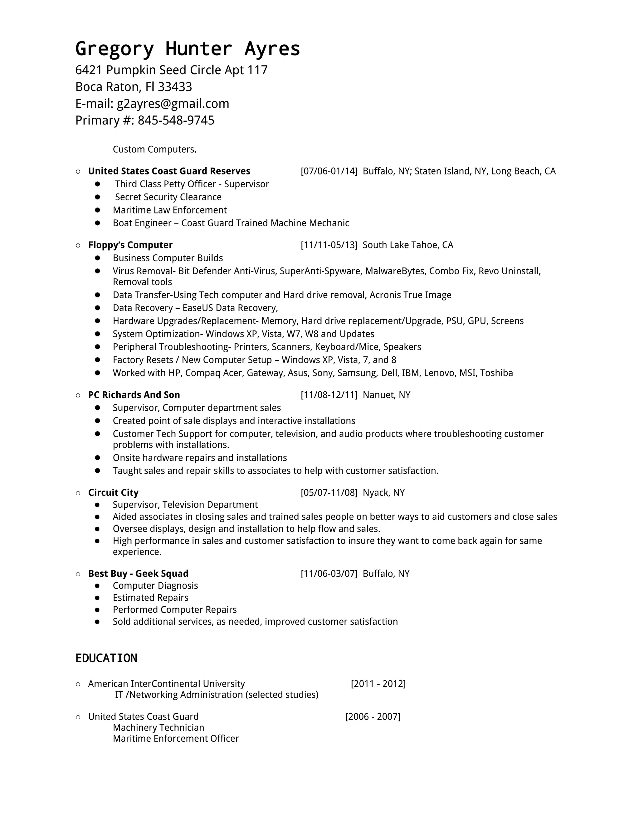 Gregory_Ayres_Resume | PDF