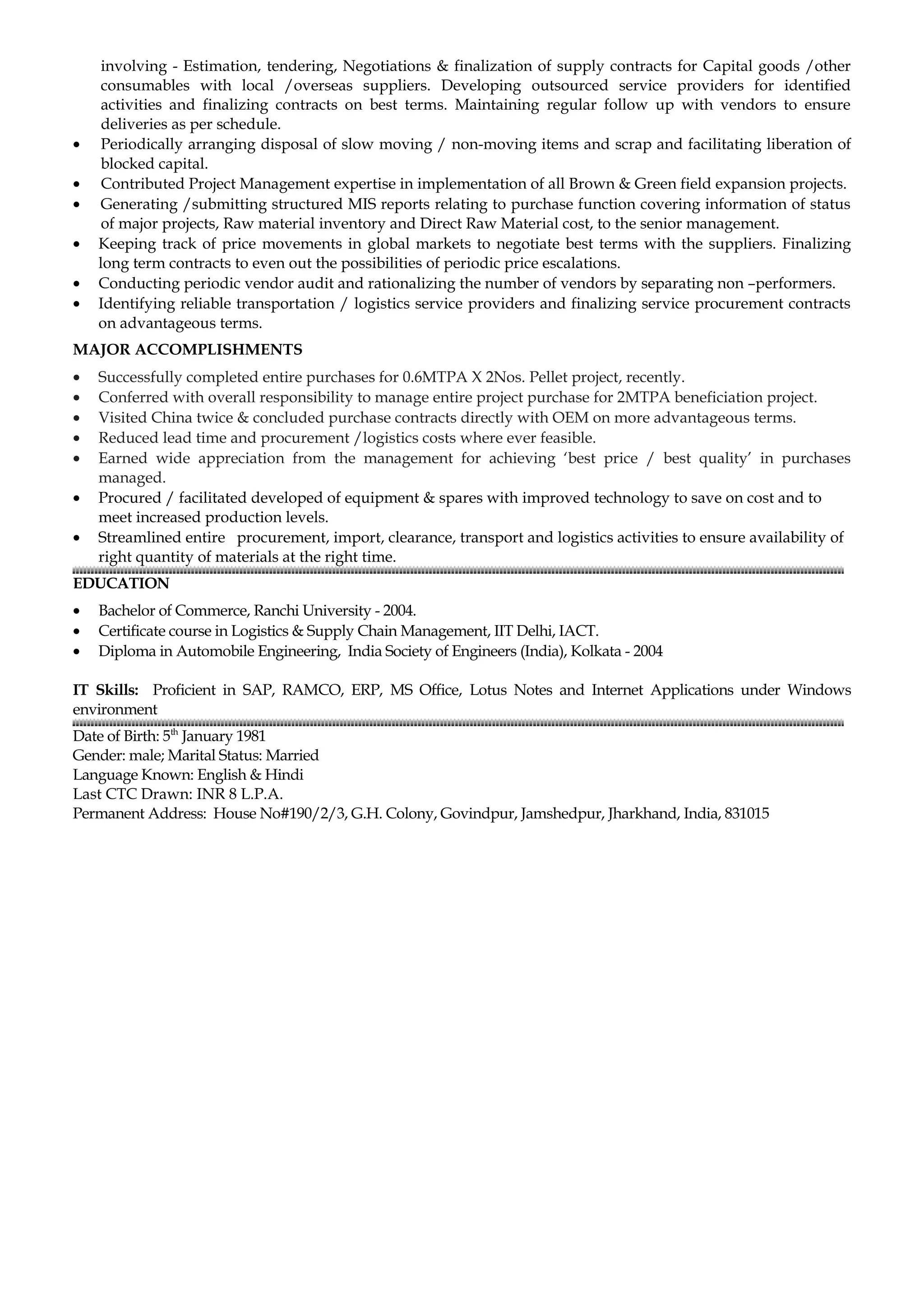 AKASH KUMAR CV | DOC | Logistics | Business