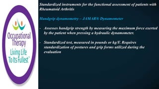 Occupational Therapy and Rheumatoid Arthritis | PPTX