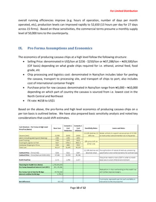 Nigeria cassava export | PDF | Commodities | Economy