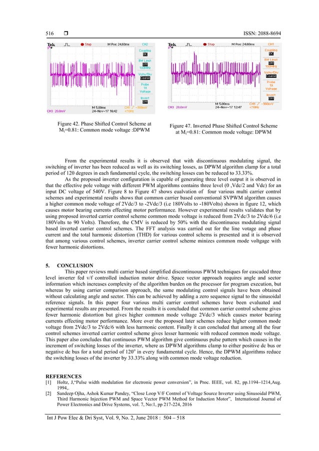 Level Shifted Discontinuous Pwm Algorithms To Minimize Common Mode Voltage For Cascaded