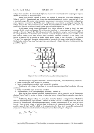 Level Shifted Discontinuous PWM Algorithms to Minimize Common Mode Voltage for Cascaded ...