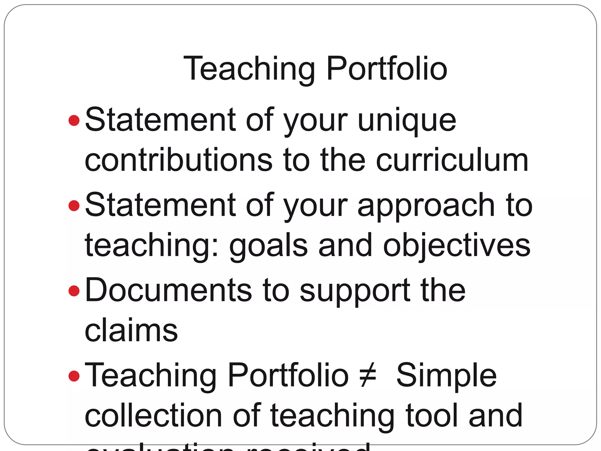 Building a Dossier Towards Tenure and Promotion | PPT