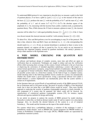 ANALYSIS OF THE SECURITY OF BB84 BY MODEL CHECKING | PDF | Free Download