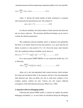 SRGM with Imperfect Debugging by Genetic Algorithms | PDF