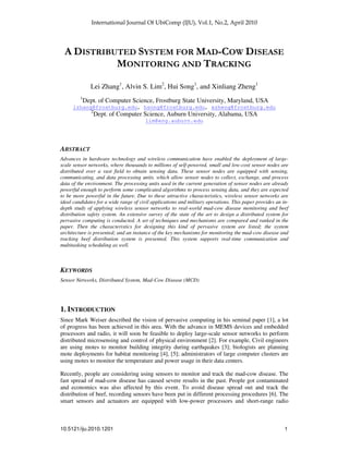 A Distributed System for MAD-COW Disease Monitoring and Tracking | PDF