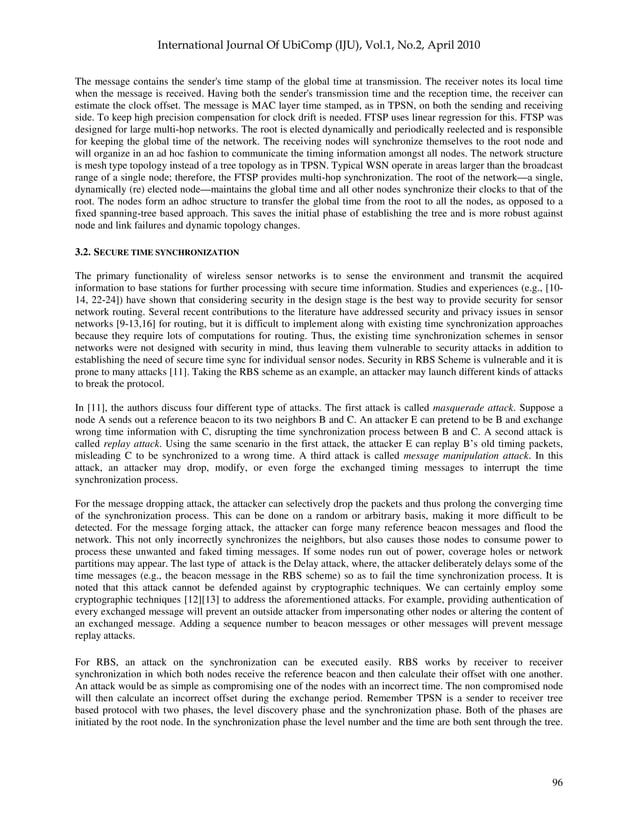Time Synchronization In Wireless Sensor Networks A Survey Pdf