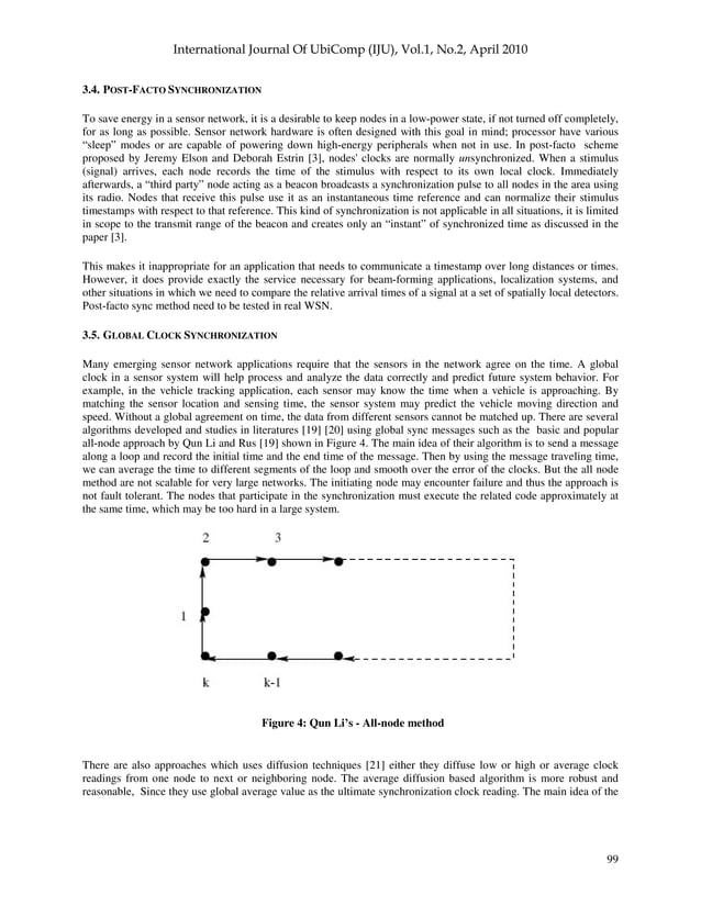 Time Synchronization In Wireless Sensor Networks A Survey Pdf
