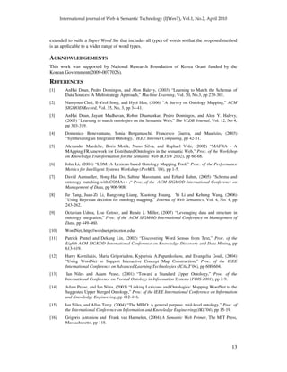 Ontology Matching Based on hypernym, hyponym, holonym, and meronym Sets in WordNet | PDF