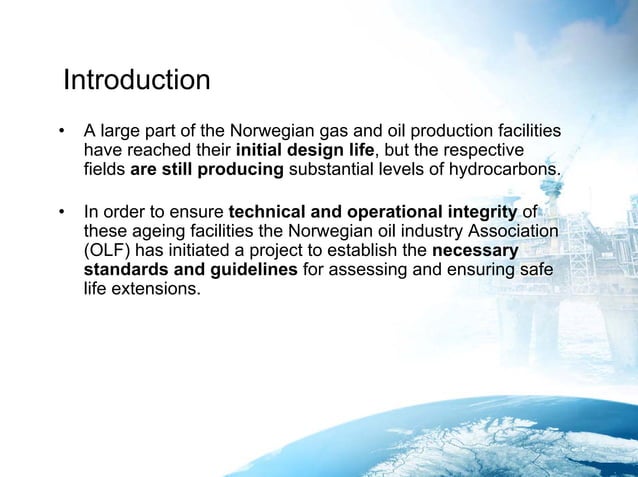 Life extension of aging petroleum production facilities offshore | PDF ...