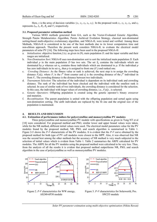 Solar Pv Parameter Estimation Using Multi Objective Optimisation Pdf