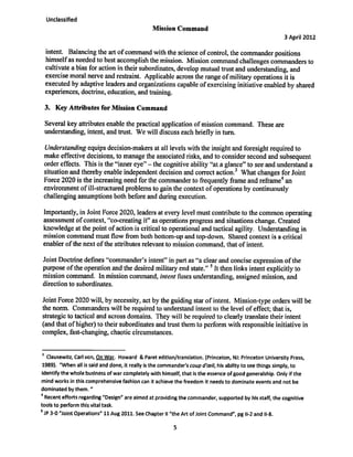 CJCS Mission Command White Paper 2012 | PDF