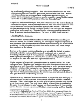 CJCS Mission Command White Paper 2012 | PDF